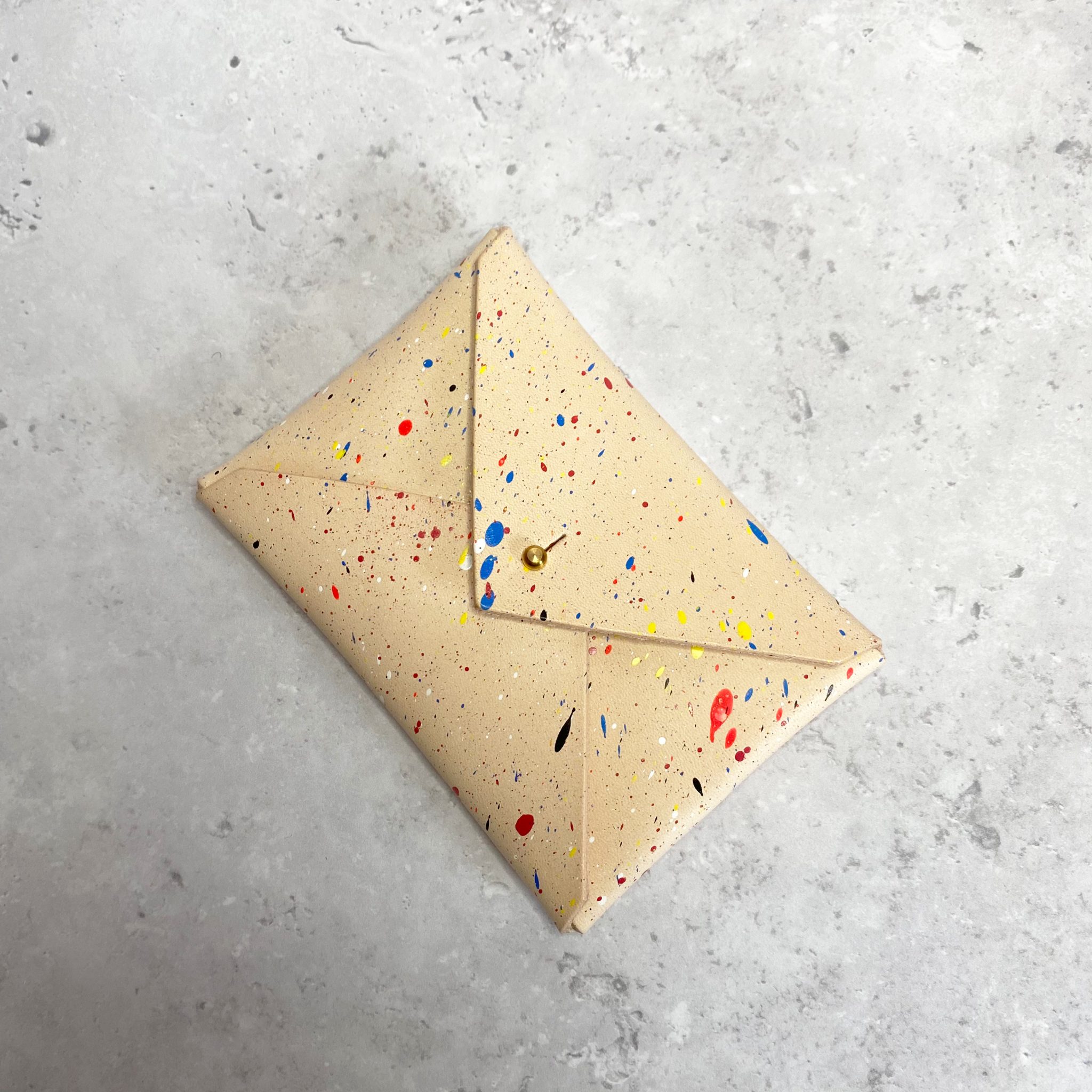 Natural Leather Splatter Card Purse - Bags & Accessories, For Girls ...