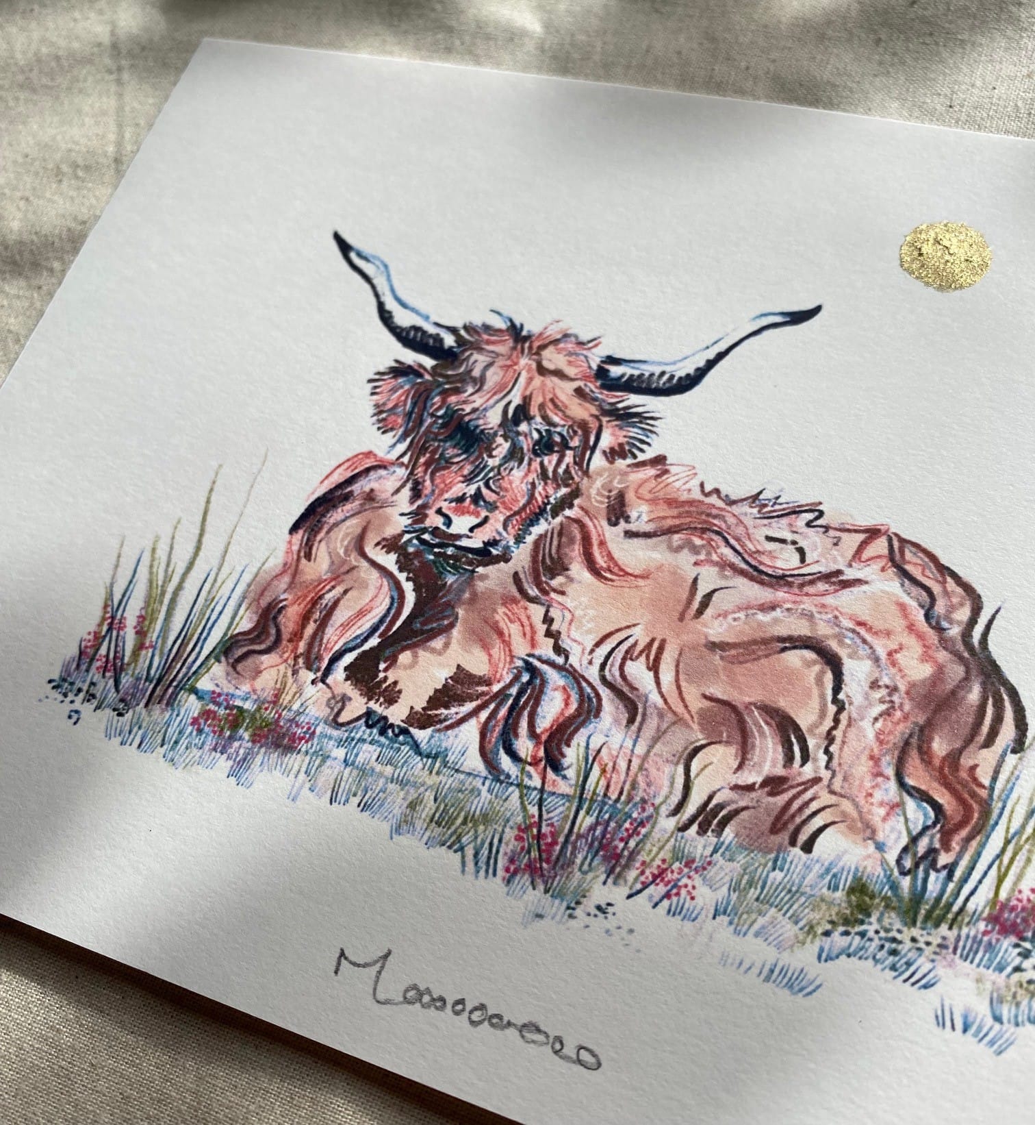 Moooooooo A5 print | The Red Door Gallery