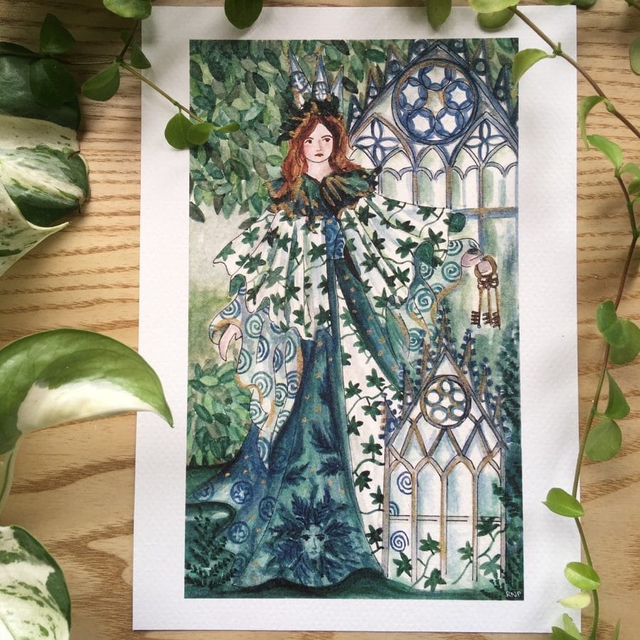 The Green Lady A5 Digital Print | The Red Door Gallery