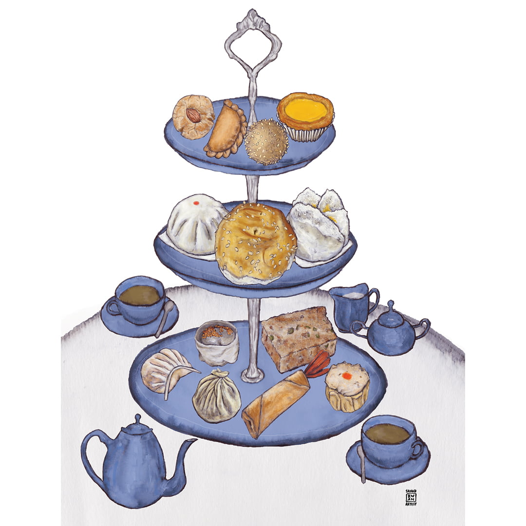 High Tea A4 Print by Sarah Kwan Artist at The Red Door Gallery