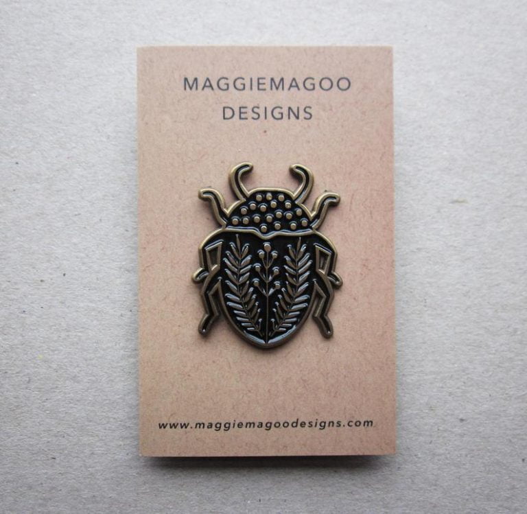Beetle Enamel Pin - Animal Kingdom, Badges, Brooches & Patches ...